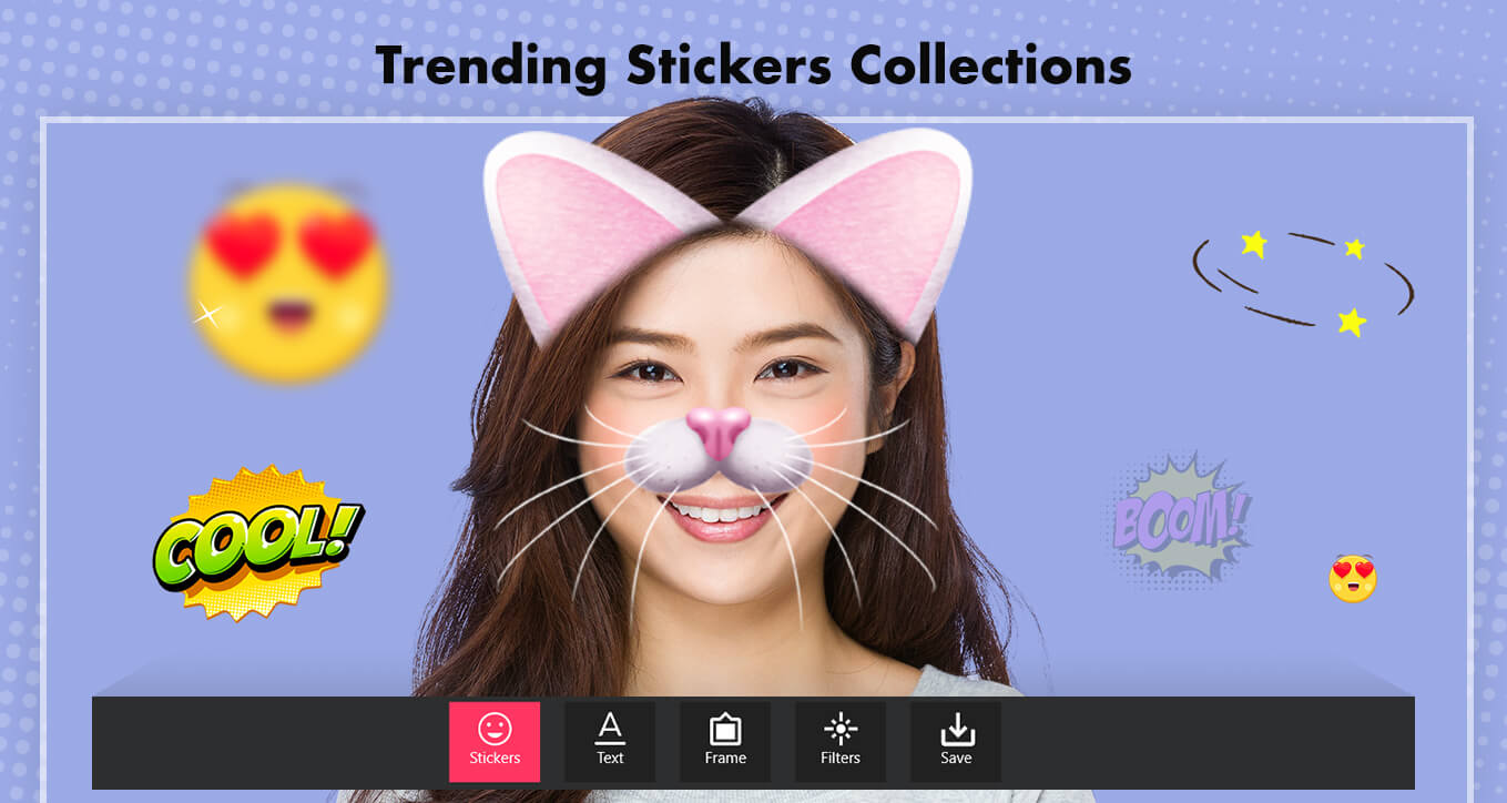 Add Stickers Using Beauty & Filter Camera